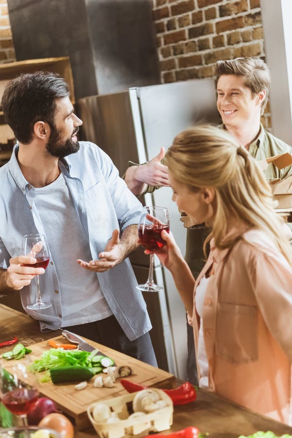 Young People Partying at Home Stock Image - Image of young, casual ...