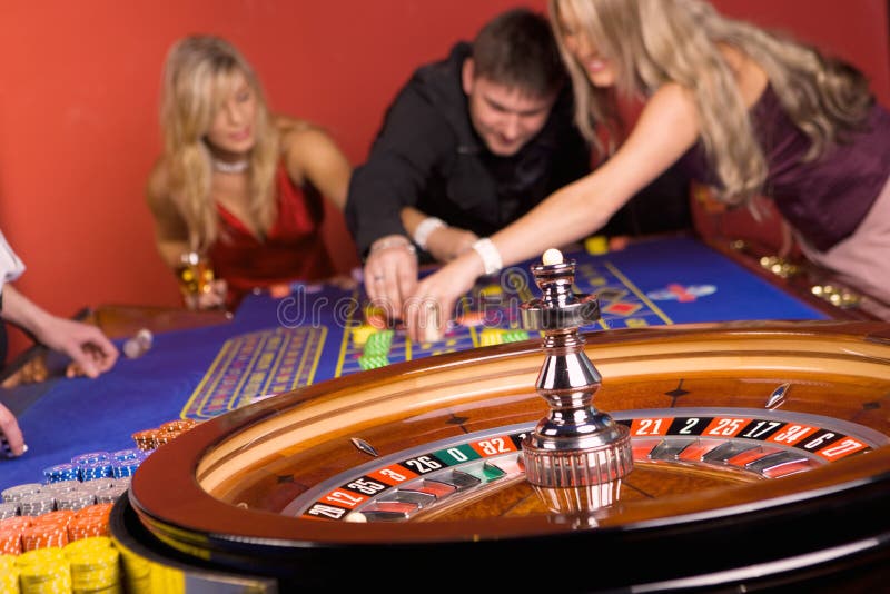 Young People Playing Roulette, Casino Stock Image - Image of money ...