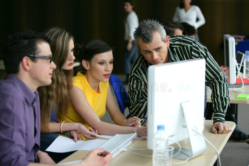 Young People in Professional Training Course Stock Image - Image of ...