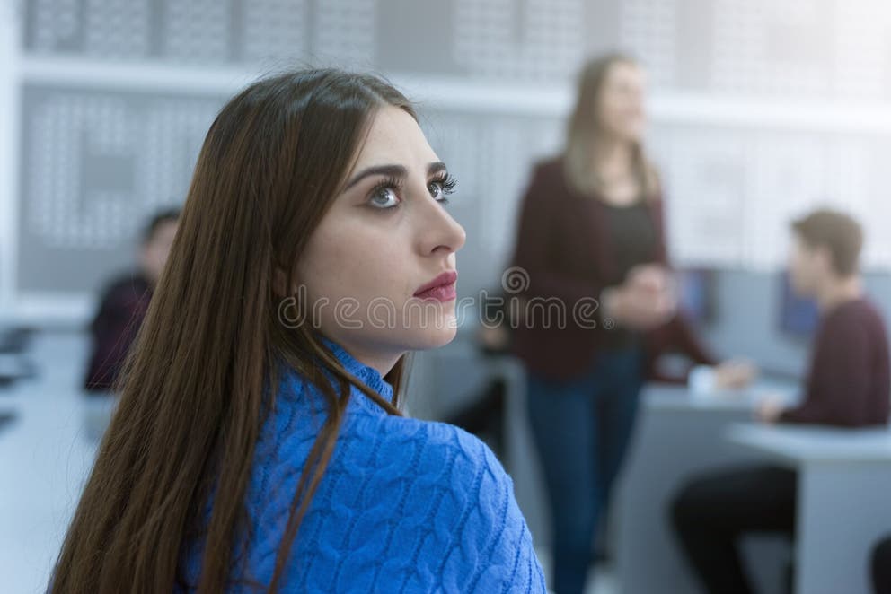 Young People in Programming School. it Student Inside Computer Lab ...