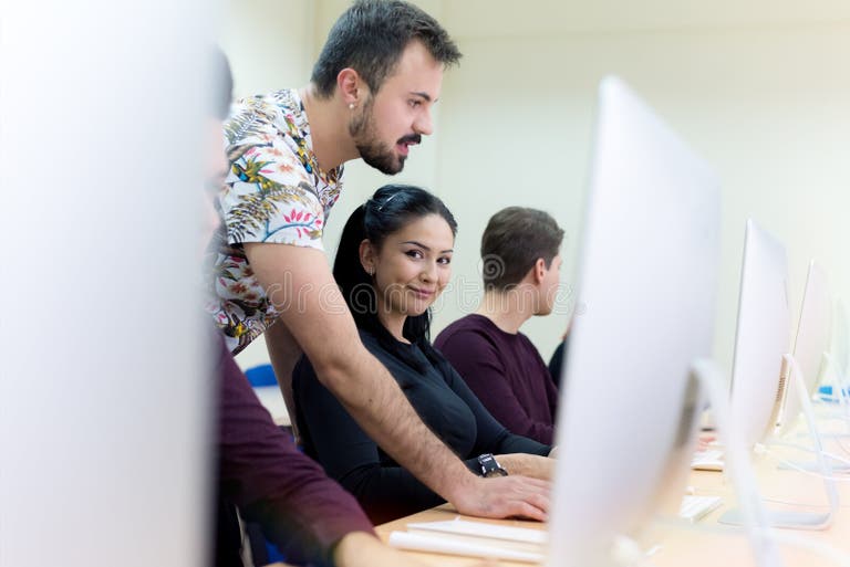 Young People in Programming School.Students Learning in a Programing Class Stock Photo - Image ...