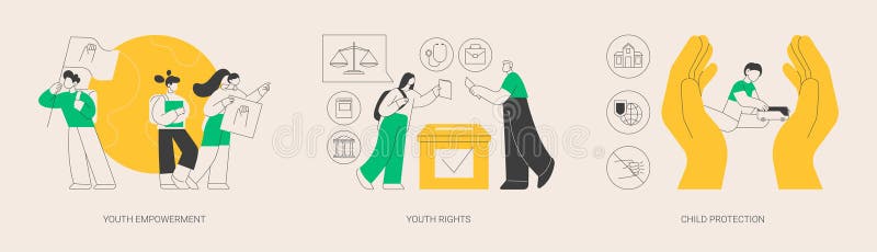 Young People Rights Protection Abstract Concept Vector Illustrations ...