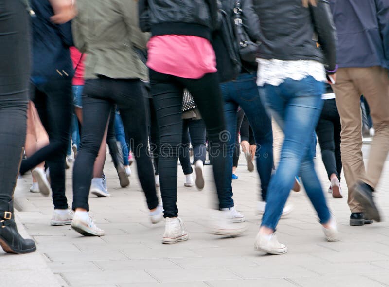 Young people in a rush stock image. Image of motion, young - 33733659