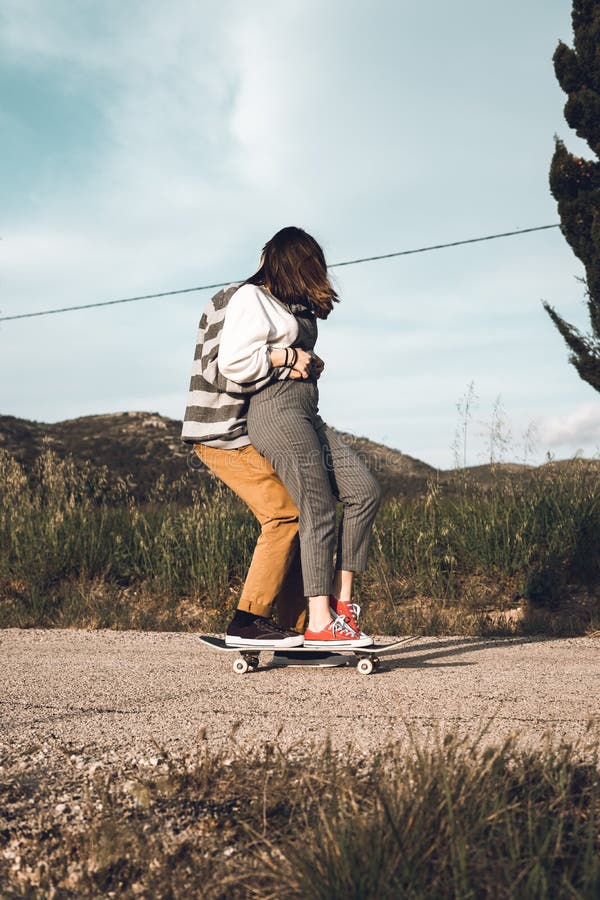 Young People Skateboarding and Having Fun Stock Photo - Image of sunny ...