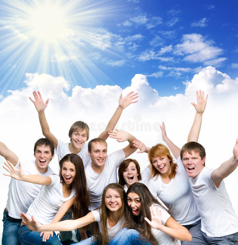 Young people smiling stock photo. Image of happiness - 28330654