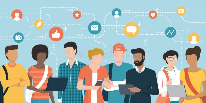 Young People Social Networking and Connecting Together Online Stock ... Young People Social Networking and Connecting Together Online Stock ...