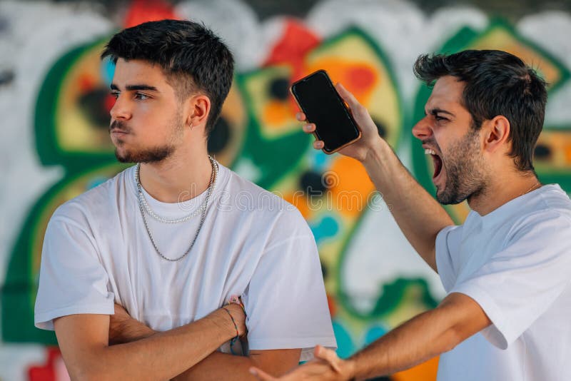 People in the Street Arguing and Yelling Stock Image - Image of ...