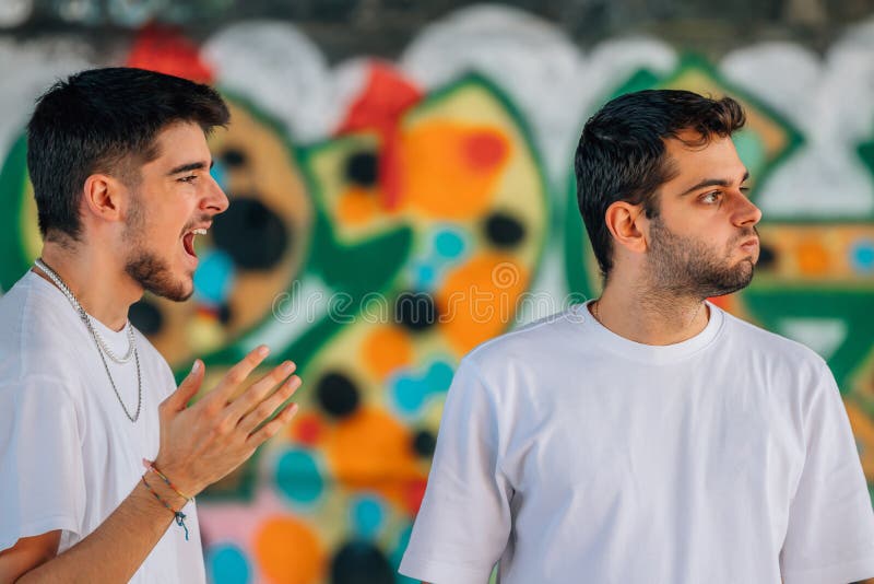 Young People in the Street Arguing Stock Image - Image of city, enemy ...