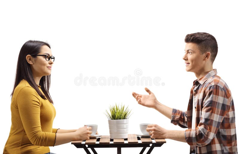 Two Young People Talking