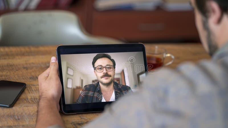 Young People Talking on Video Call Stock Image - Image of chatting ...