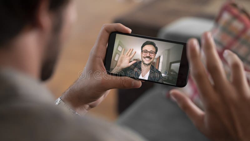 Young People Talking on Video Call Stock Photo - Image of discussion ...