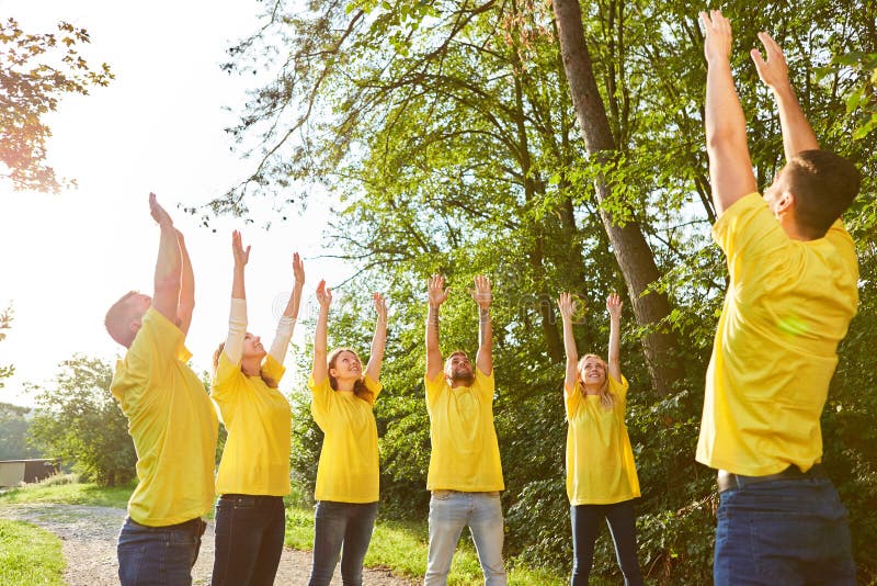 Young People in the Teambuilding Workshop Stock Photo - Image of team ...