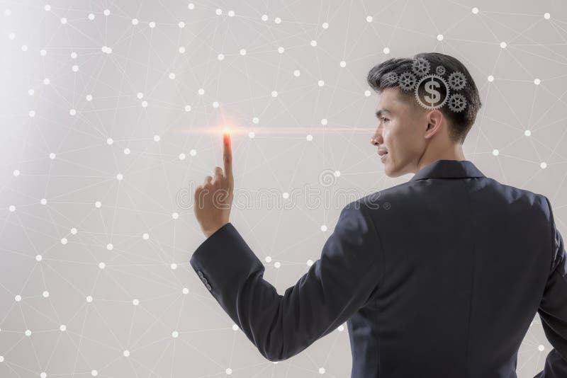 Young People are Thinking with the Illustration of the Locomotive Stock ...