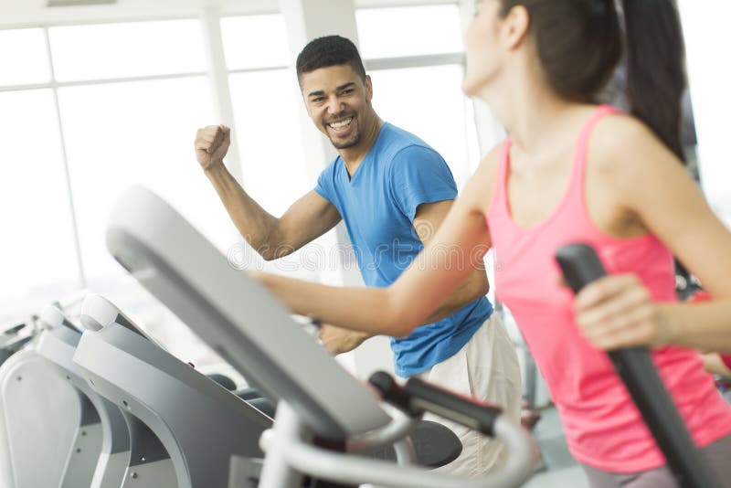 Young People Training in the Gym Stock Photo - Image of body, form ...