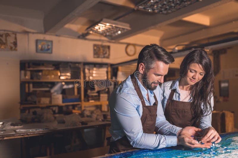 Young People in Uniform at Work Stock Photo - Image of date ...