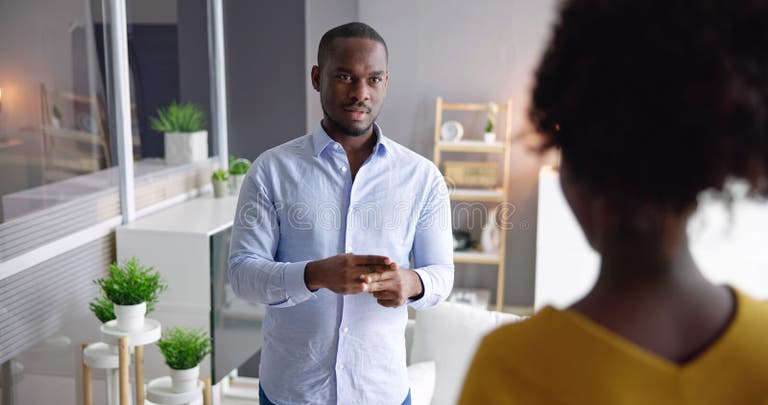 Young People Using Sign Language Stock Photo - Image of couch, cheer ...