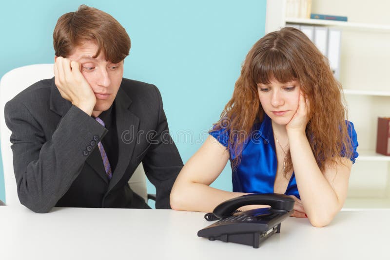 Young People are Waiting for Phone Call Stock Photo - Image of ...