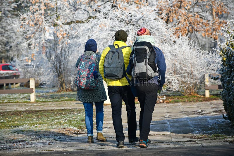 Young People Walking with Backpack on the Street Editorial Photo ...