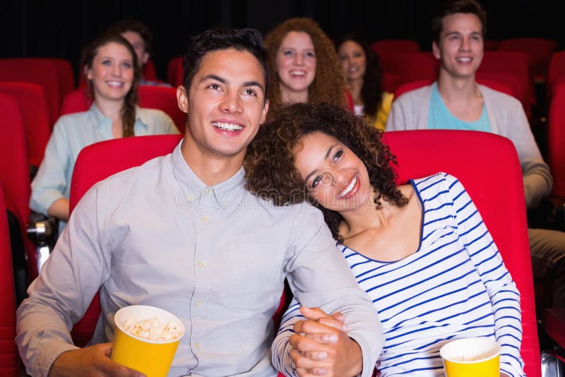 Young People Watching a Film Stock Image - Image of seat, performance ...