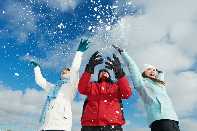 Young people in winter stock photo. Image of emotion - 35810304