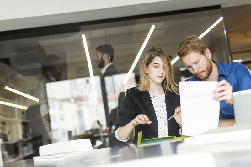 Young People Workin in the Office Stock Image - Image of meeting ...