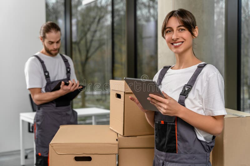 Young People Working in a Packaging Office and Looking Busy Stock Image ...