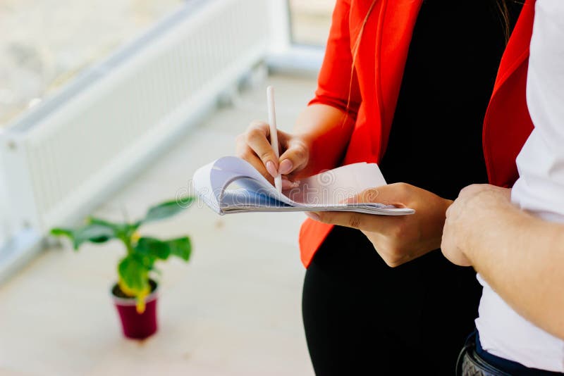 People Write Application Form and Submit Document for Job Interview ...