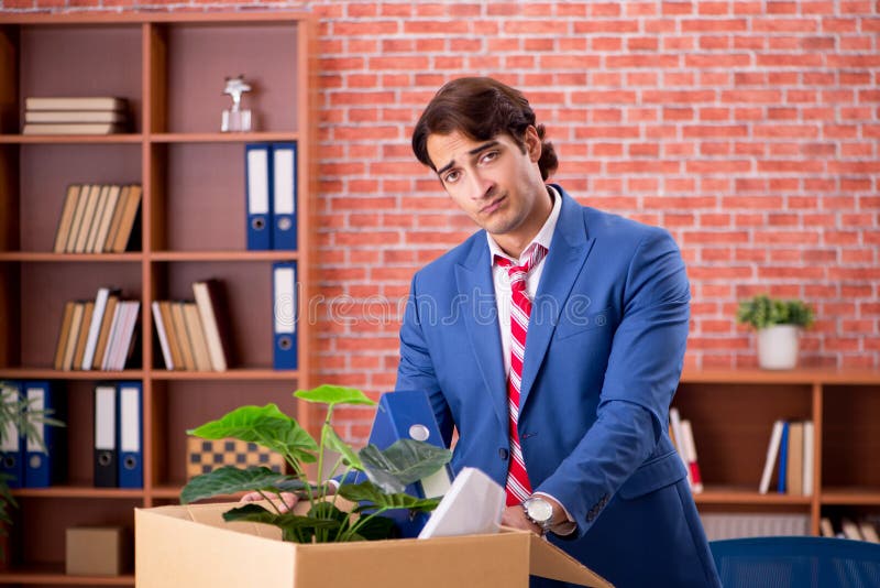 The Young Person Being Fired from His Work Stock Photo - Image of ...