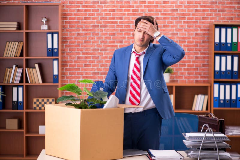 The Young Person Being Fired from His Work Stock Photo - Image of ...