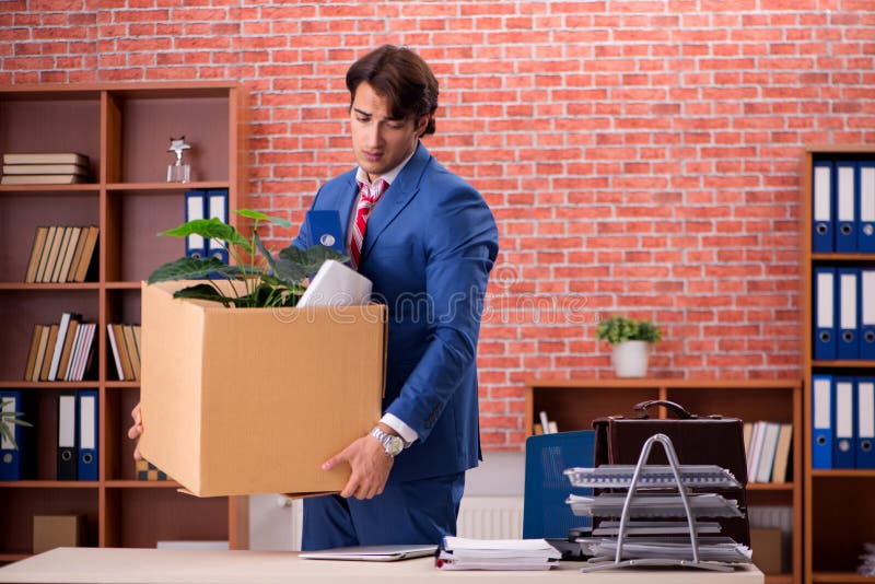 The Young Person Being Fired from His Work Stock Photo - Image of ...