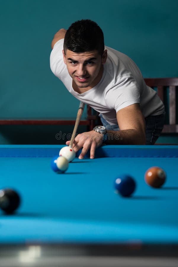 Young Person Playing Snooker Stock Photo - Image of nightlife ...