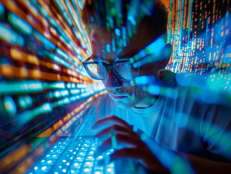 Digital Data Enthusiast stock photo. Image of person - 316656120