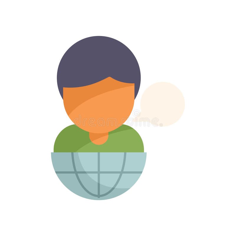 Young Person Speaking about Global Issues with Speech Bubble Stock ...