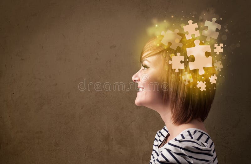 Puzzle Mind and Brain Storming Stock Vector - Illustration of genial ...