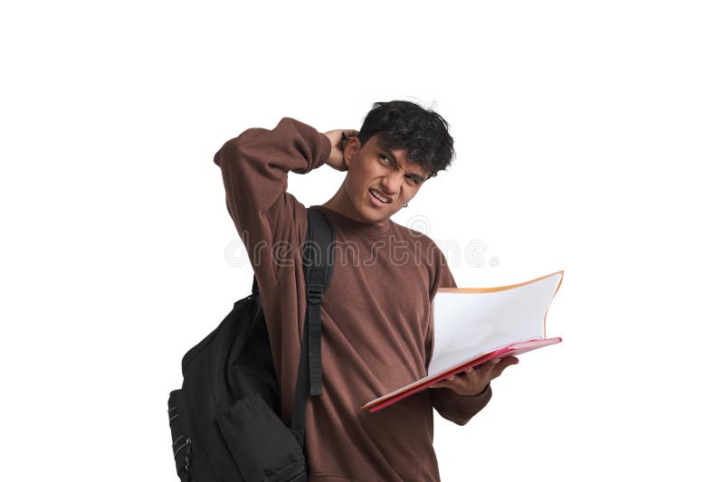 Unsure Student Raising the Hand during Class Stock Image - Image of ...