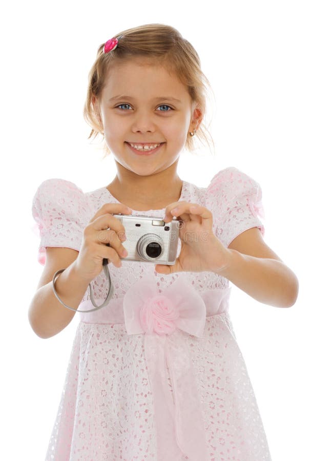 Little Girl Reporter stock photo. Image of antique, fashioned - 16962516