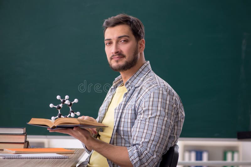 Young Male Physicist Student in the Classroom Stock Image - Image of ...