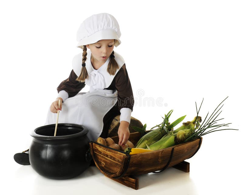 Pilgrim Boy with Squash stock photo. Image of child, vegetable - 21560200