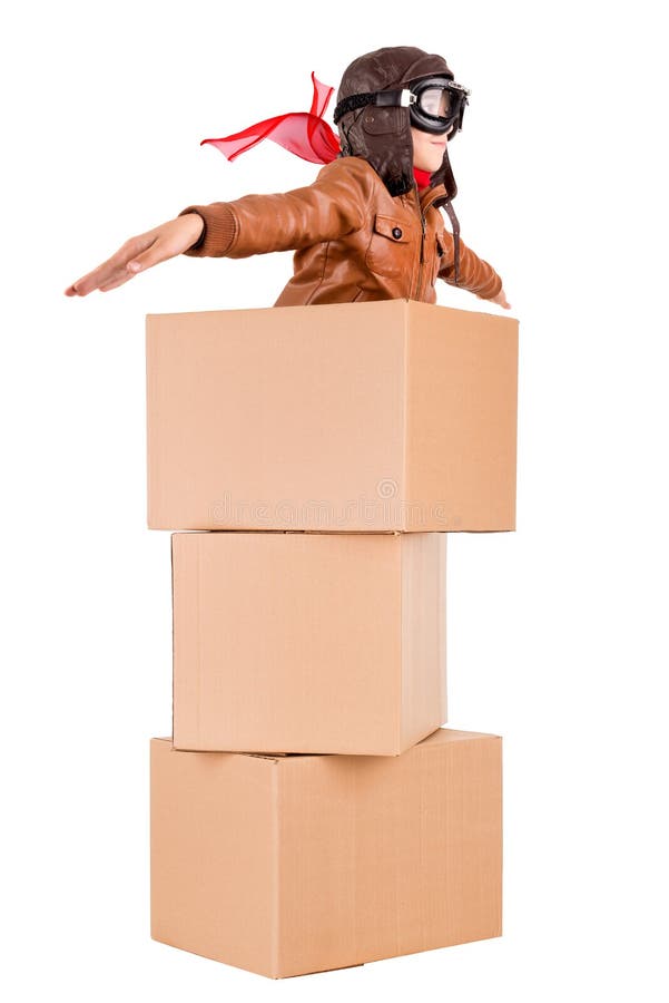 Airman Young Playing with a Paper Airplane Stock Photo - Image of ...