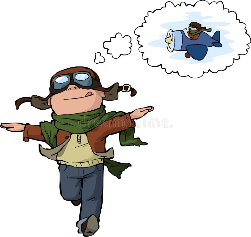 Young pilot stock vector. Illustration of cartoon, glasses - 38769775