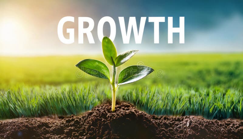 Young Plant Growing in Soil Symbolizing Growth Stock Image - Image of ...
