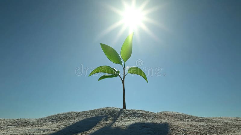 Young Plant Seedling Growing in Sunlight Stock Image - Image of green ...