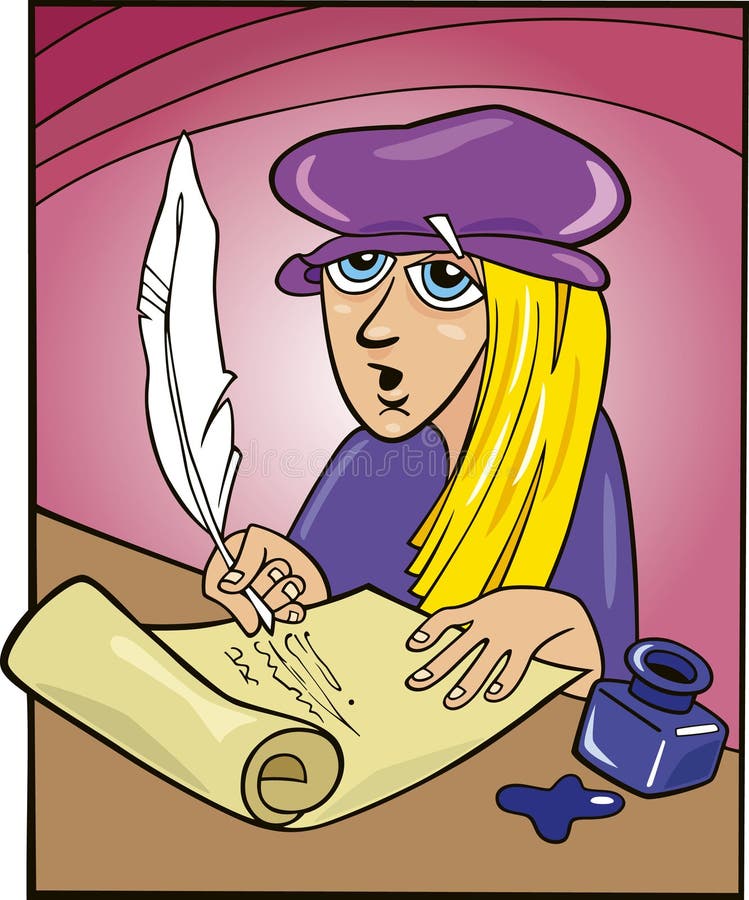 Young poet stock vector. Illustration of young, history - 15986075