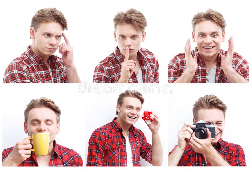 Young Positive Man in the Studio Stock Photo - Image of happy ...