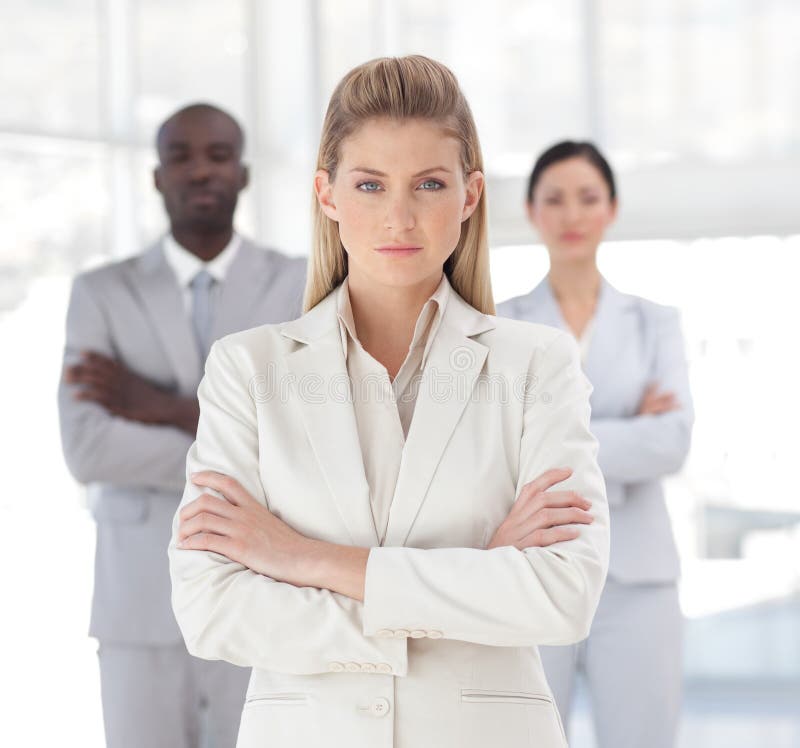 Young Powerful Looking Business Woman Stock Photo - Image of ...
