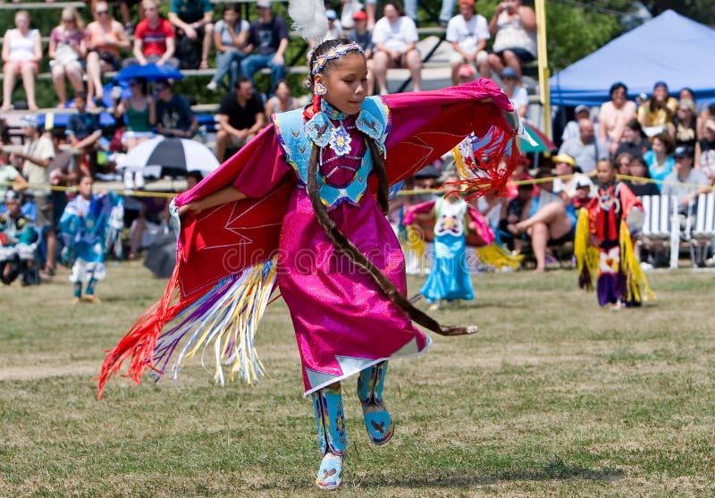 Young Powwow Fancy Shawl Dancer Editorial Image - Image of headdress ...