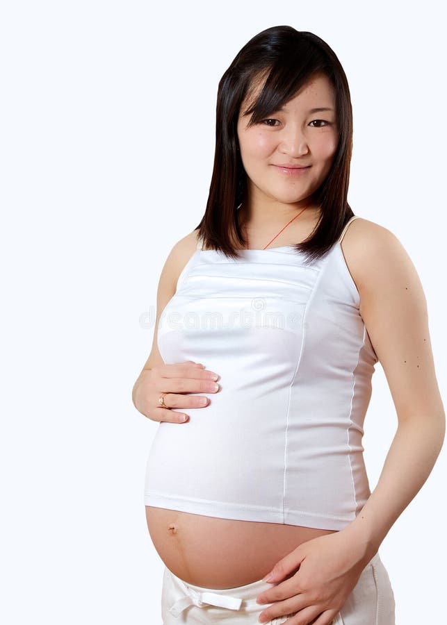 Young Pregnant Asian Woman stock photo. Image of woman - 19332734