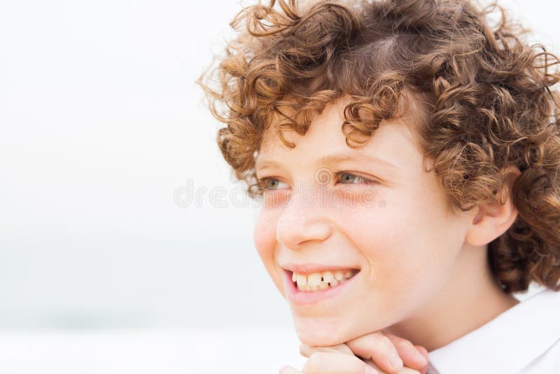 Young Pretty Boy Posing at Beach Stock Photo - Image of child, cheerful ...