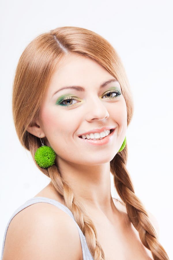 Young pretty girl portrait stock photo. Image of head - 12151904