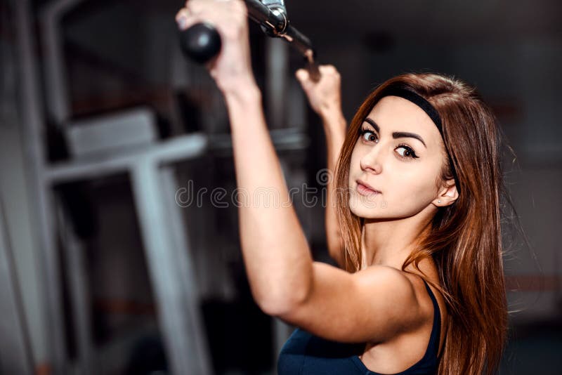 Young Pretty Girl Work Out in the Gym Stock Image - Image of body ...
